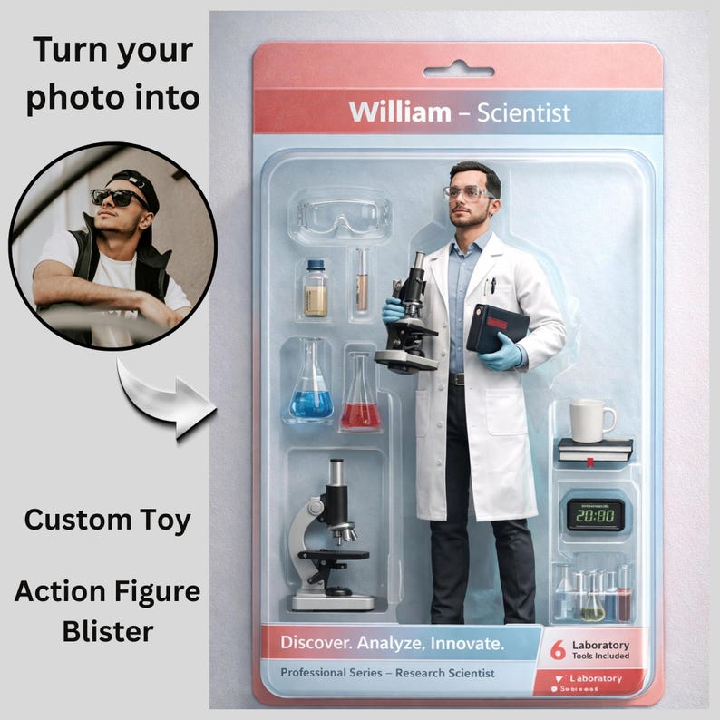 Custom Action Figure Blister Pack Mockup | Realistic 3D Toy (instant ...