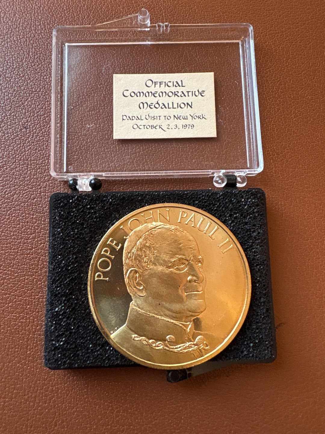 Official Commemorative Medallion Pope John Paul II Pastoral Visit to ...