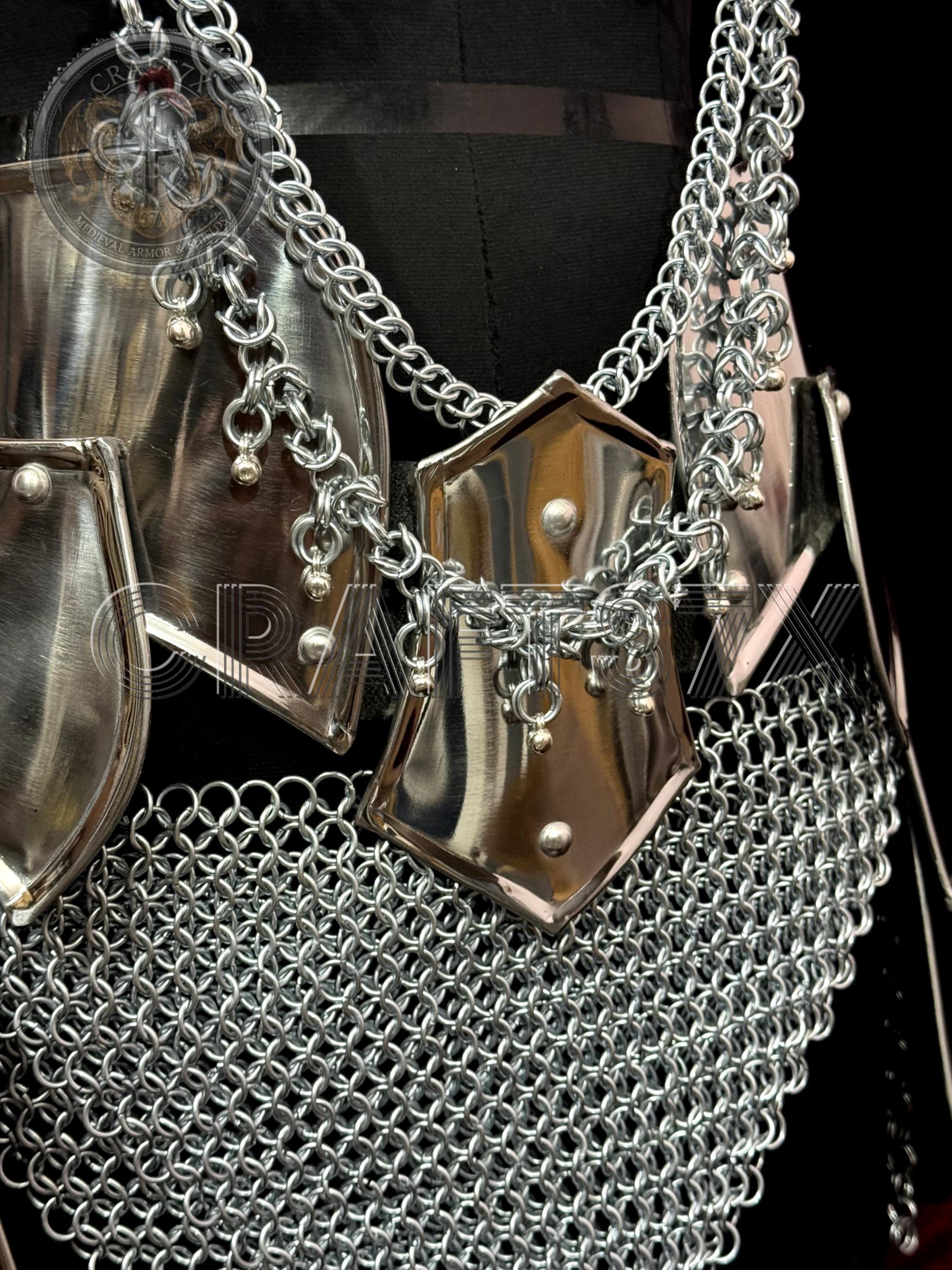 Steel Chainmail Bra Armor – Medieval Warrior Cosplay Costume Set - Etsy