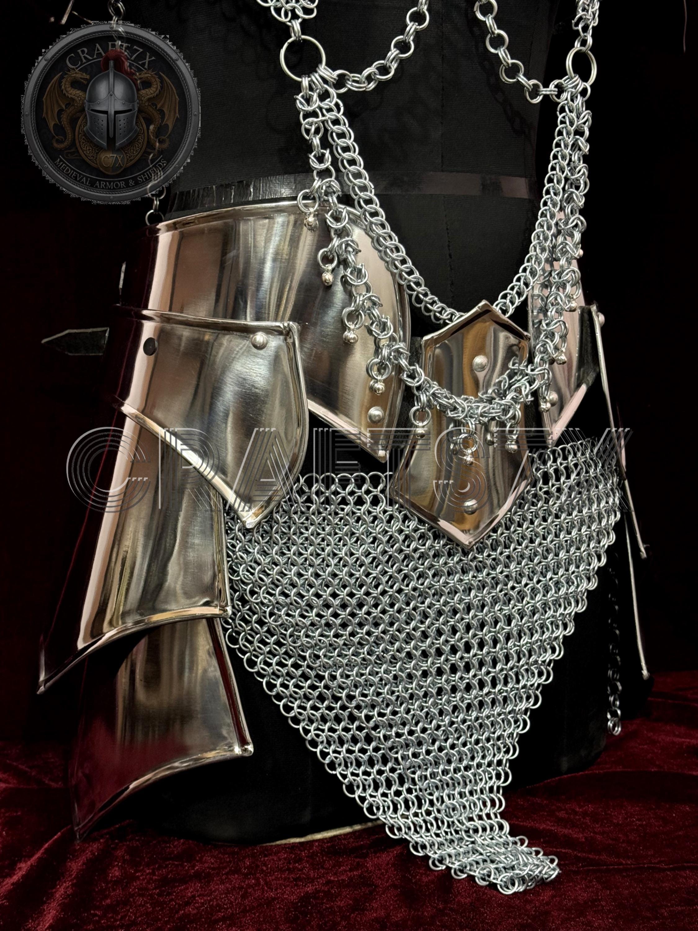 Steel Chainmail Bra Armor – Medieval Warrior Cosplay Costume Set - Etsy