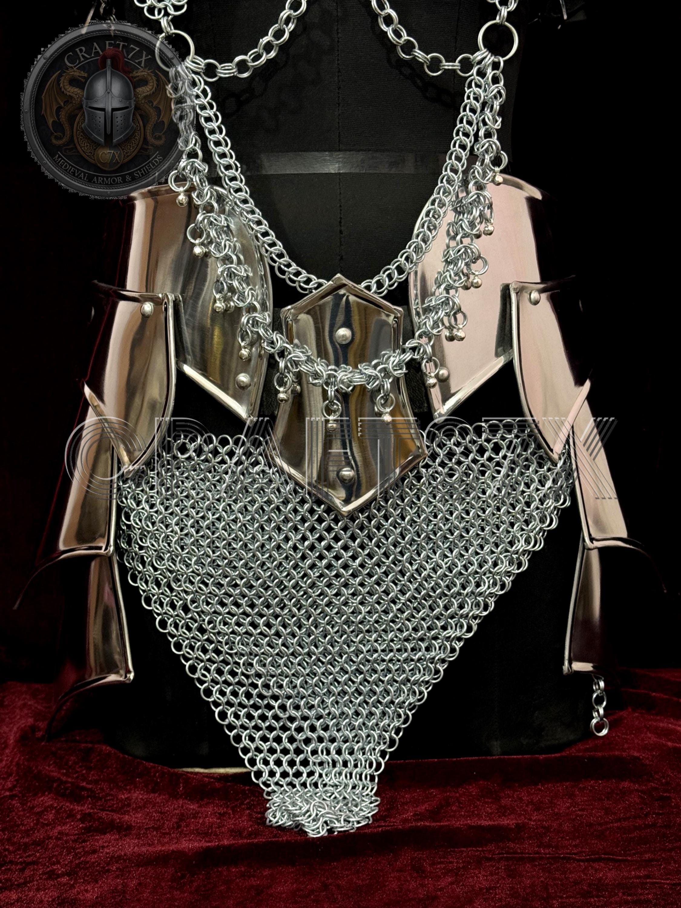 Steel Chainmail Bra Armor – Medieval Warrior Cosplay Costume Set - Etsy