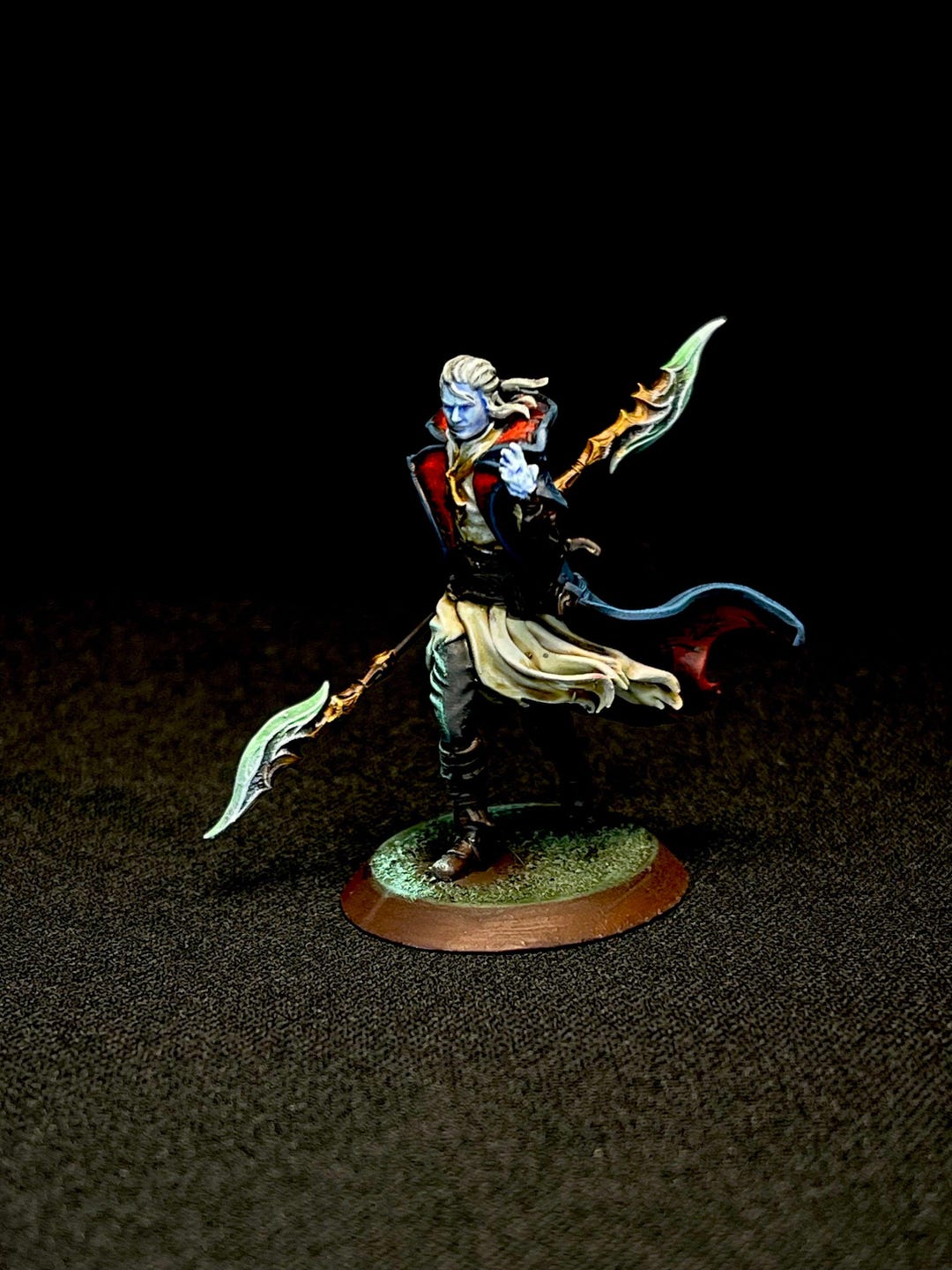 Elf Vampire Warlock Hand-painted Resin Miniature RPG Figure 32mm Scale ...