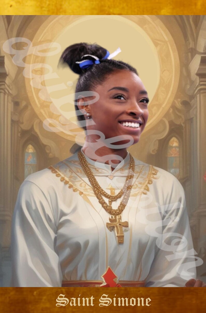 Simone Biles Prayer Candle - Pop Culture Saint Candle - Etsy