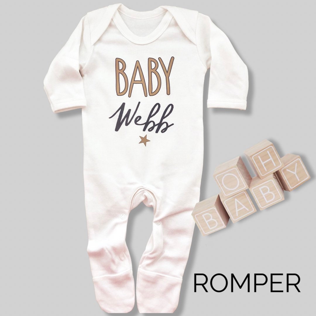 Unisex PERSONALISED Baby Sleepsuit Babygrow Vest Bib. Great - Etsy UK