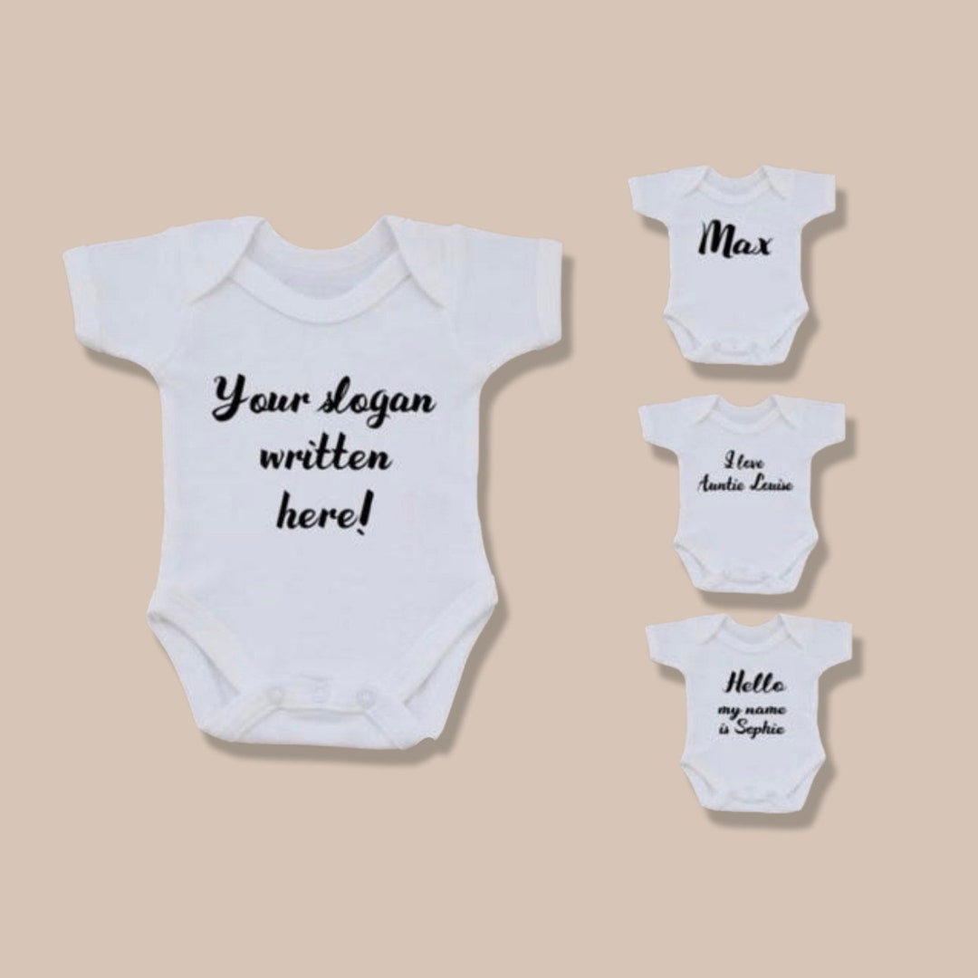 Personalised Slogan Baby Bodysuit, Custom Baby Shower Gift - Etsy