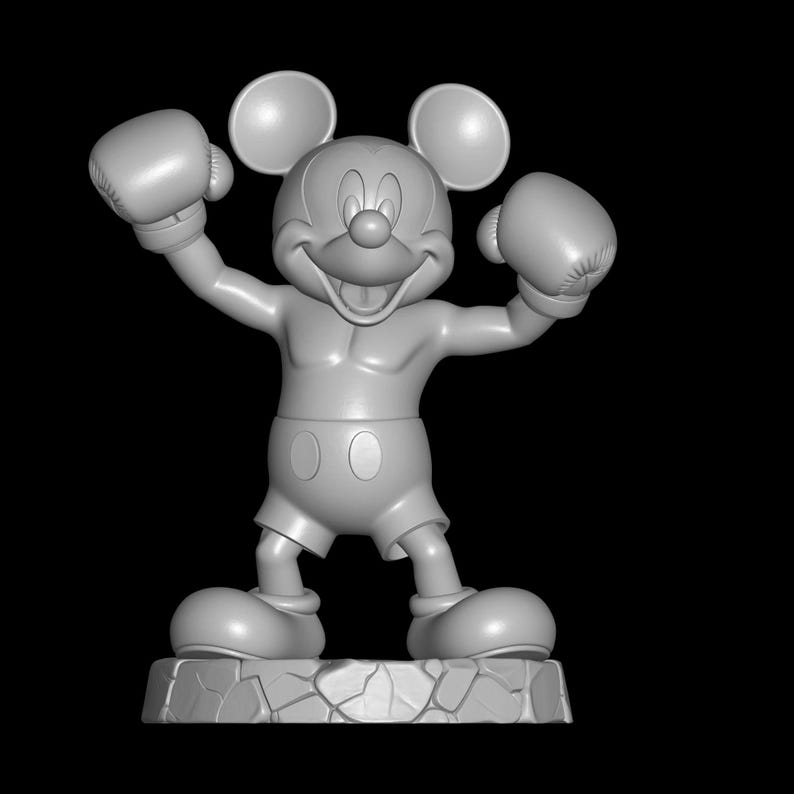 Boxer Mickey Mouse 3D STL File – Printable Cartoon Figure – 3D Printer ...