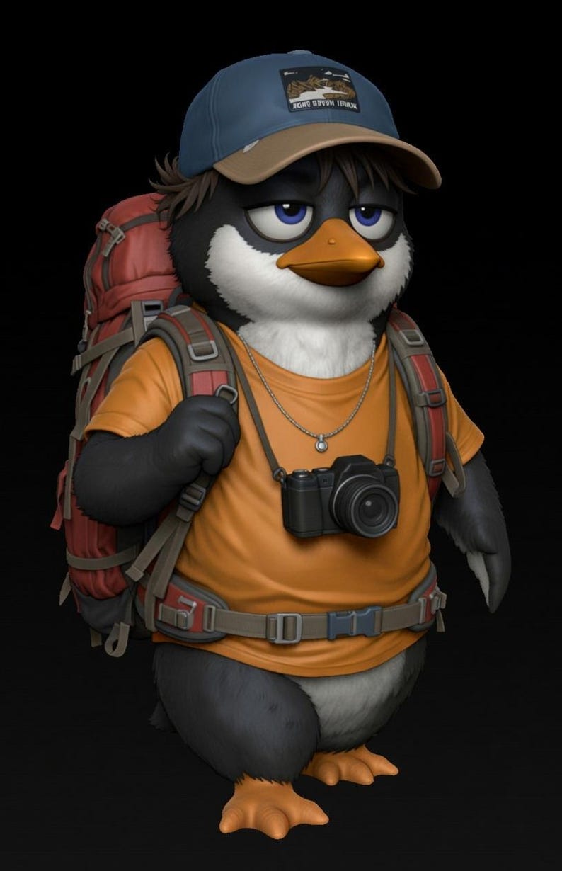 Cute Penguin Sculpture STL File for 3D Printing - Etsy