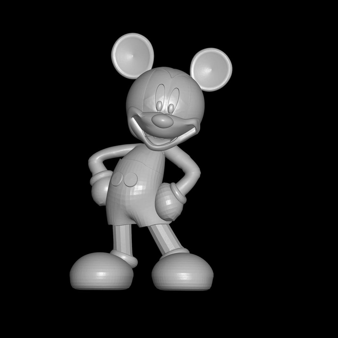 Retro Cartoon Mickey Mouse STL File | 3D Printable Model - Etsy