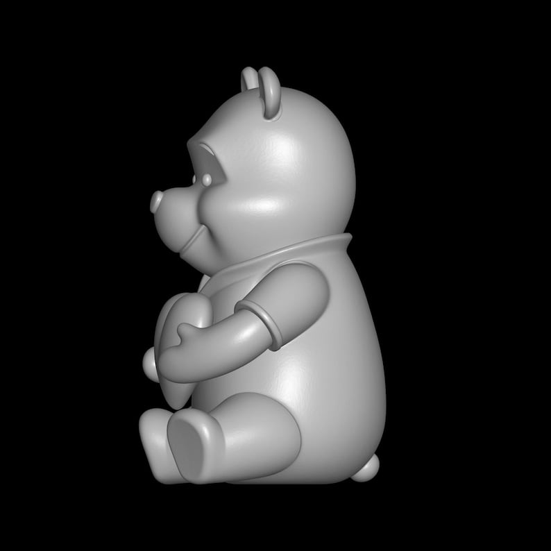 Winnie the Pooh STL | Teddy Bear Figurine | Love Bear 3D Print - Etsy