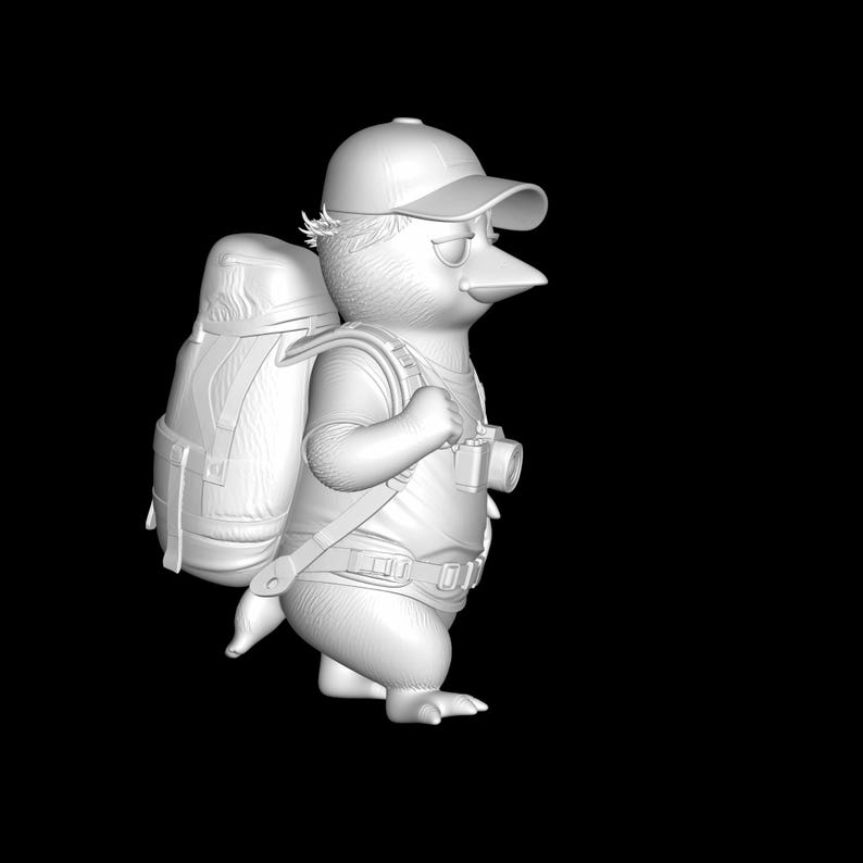 Cute Penguin Sculpture STL File for 3D Printing - Etsy