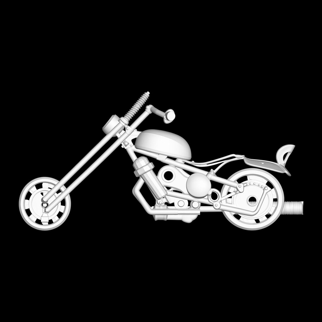 Chopper Motorcycle STL File for 3D Printing - Etsy