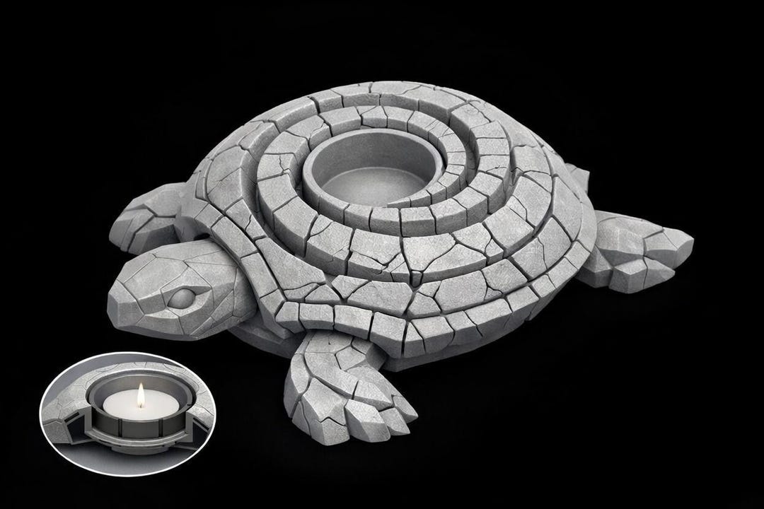 Tortoise Candle Model STL File for 3D Printing - Etsy