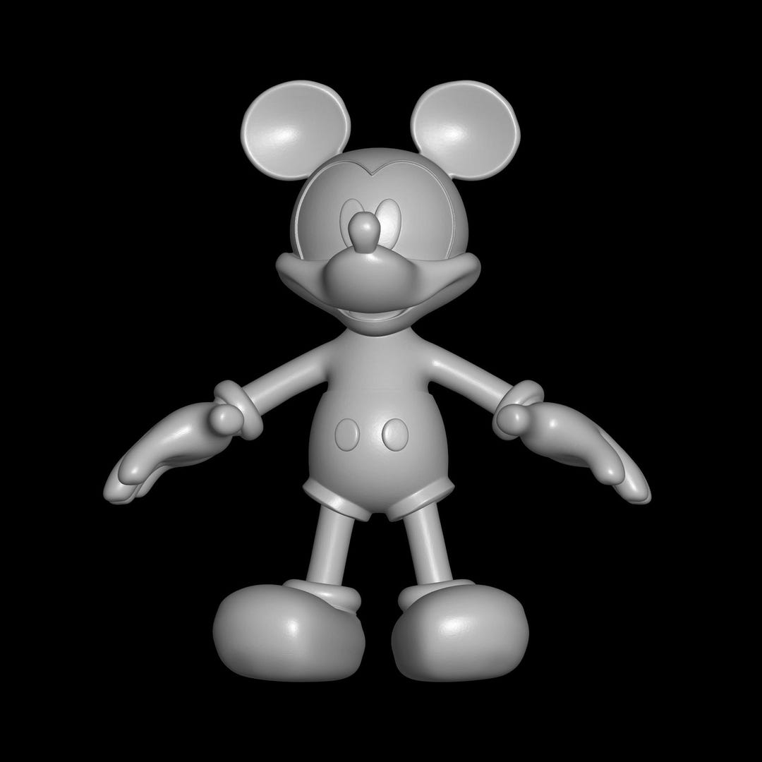 Classic Style Mickey Mouse STL File | 3D Printable Model - Etsy