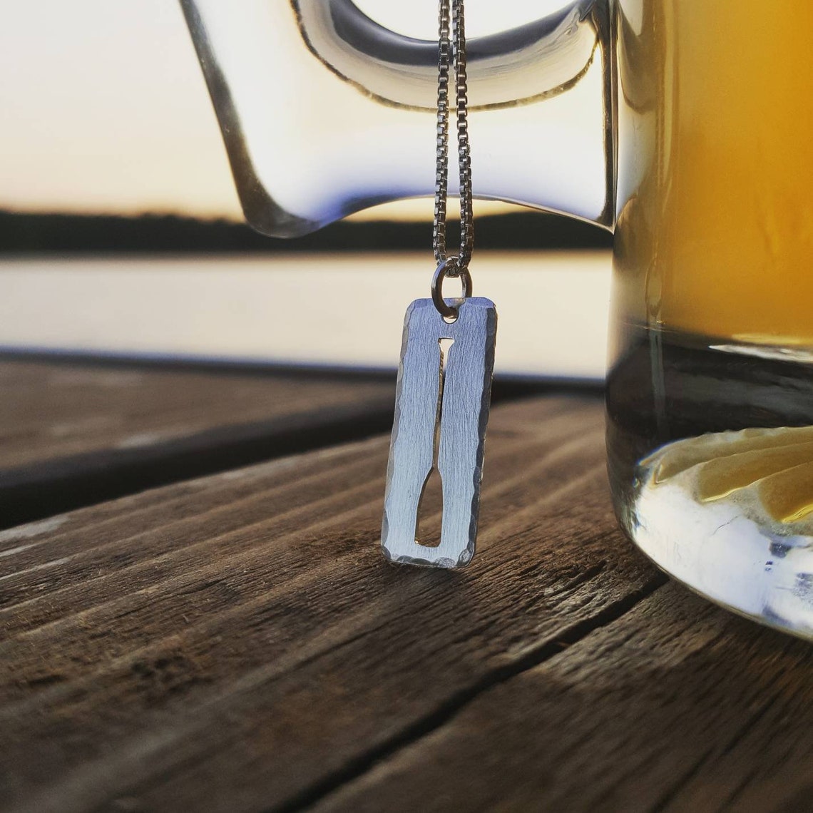 Paddle on - Sterling Silver Canoe Paddle Necklace - Etsy