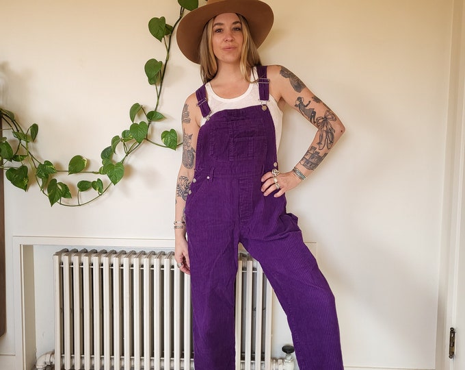 Vintage Size Small Purple Corduroy Overalls / Purple Small Corduroy ...