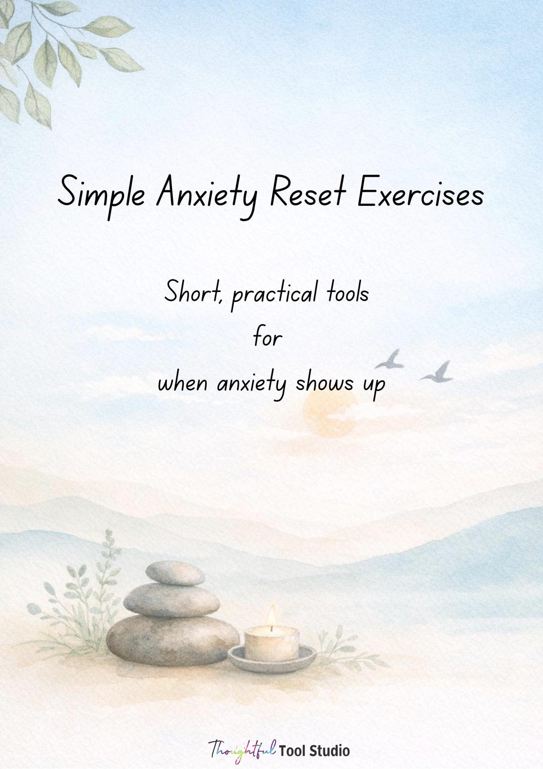 Simple Anxiety Reset Exercises - Etsy