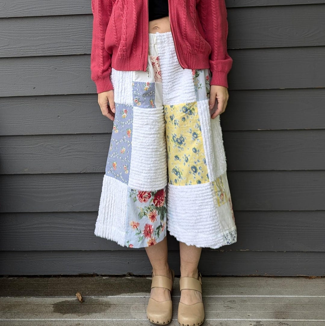 Handmade VINTAGE QUILT PANTS Cottagecore S - Etsy
