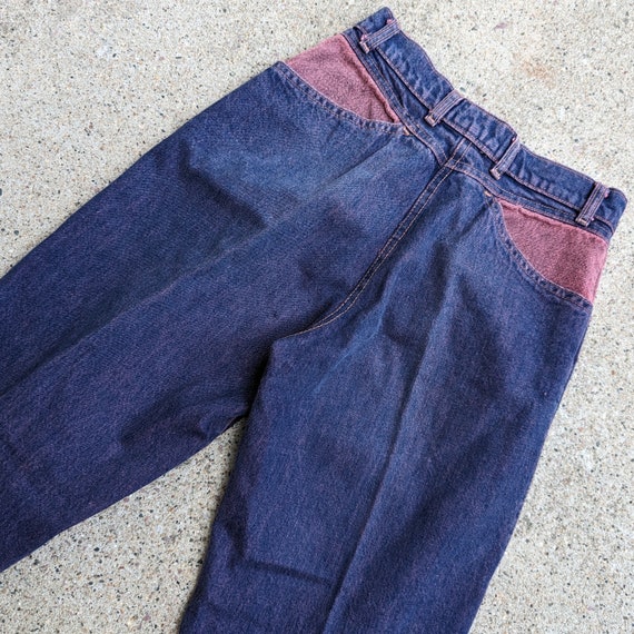 1980's HIGH RISE overdye JEANS 80's xs s (A11) - Gem