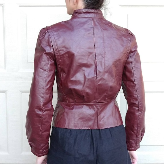 VINTAGE LEATHER JACKET 1970's 70's berman's xs (E3) - Gem