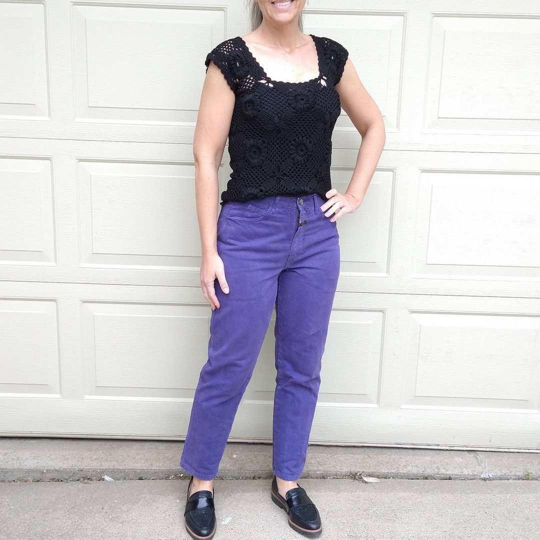 1980's PURPLE MOM JEANS 80's Girbaud S K2 - Etsy