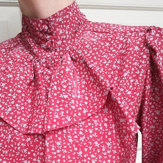 1980's CALICO FLORAL BLOUSE 80's S (K12) - Gem