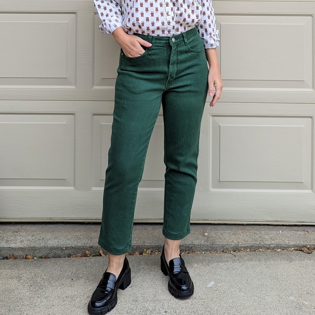 VINTAGE TAPERED JEANS 1990's 90's Colored Denim S (N11) - Etsy