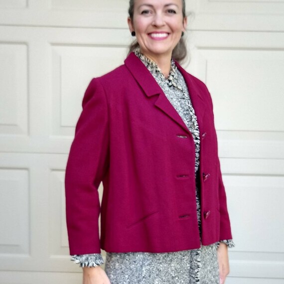1960's BERRY WOOL JACKET boxy 60's L (N6) - Gem