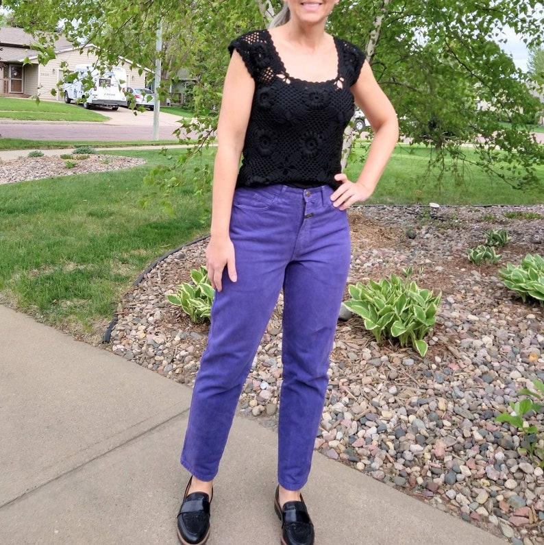 1980's PURPLE MOM JEANS 80's Girbaud S K2 - Etsy