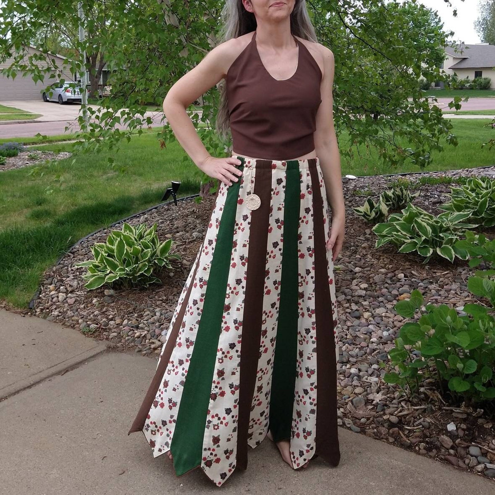 Vintage CHESSA DAVIS Boho PATCHWORK Hippie Maxi Skirt S M A8 - Etsy