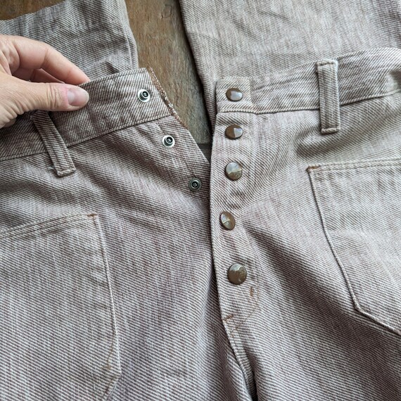 1960's 1970's SNAP FLY TROUSERS flare jeans (B1) - Gem