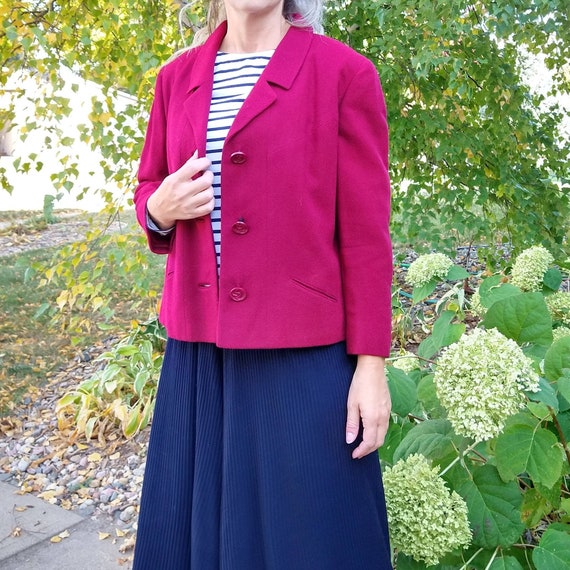 1960's BERRY WOOL JACKET boxy 60's L (N6) - Gem