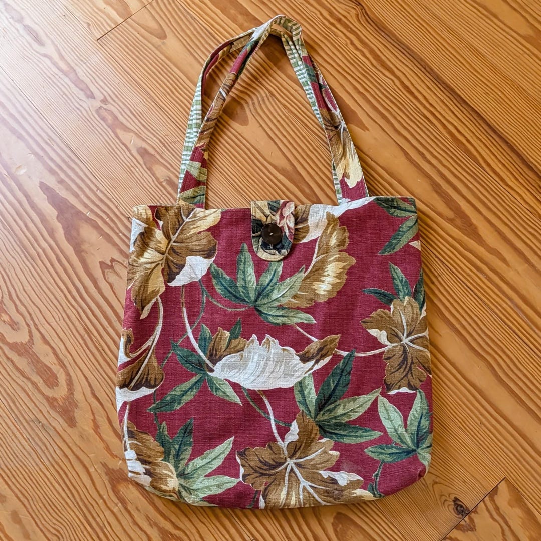 Vintage SUSAN TODD BARKCLOTH Bag Tote (K2) - Etsy