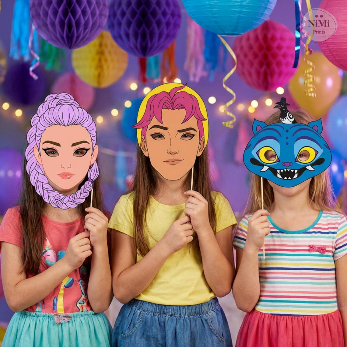 K-pop Demon Hunter Masks | Printable Party Masks | Kids Party Activity ...