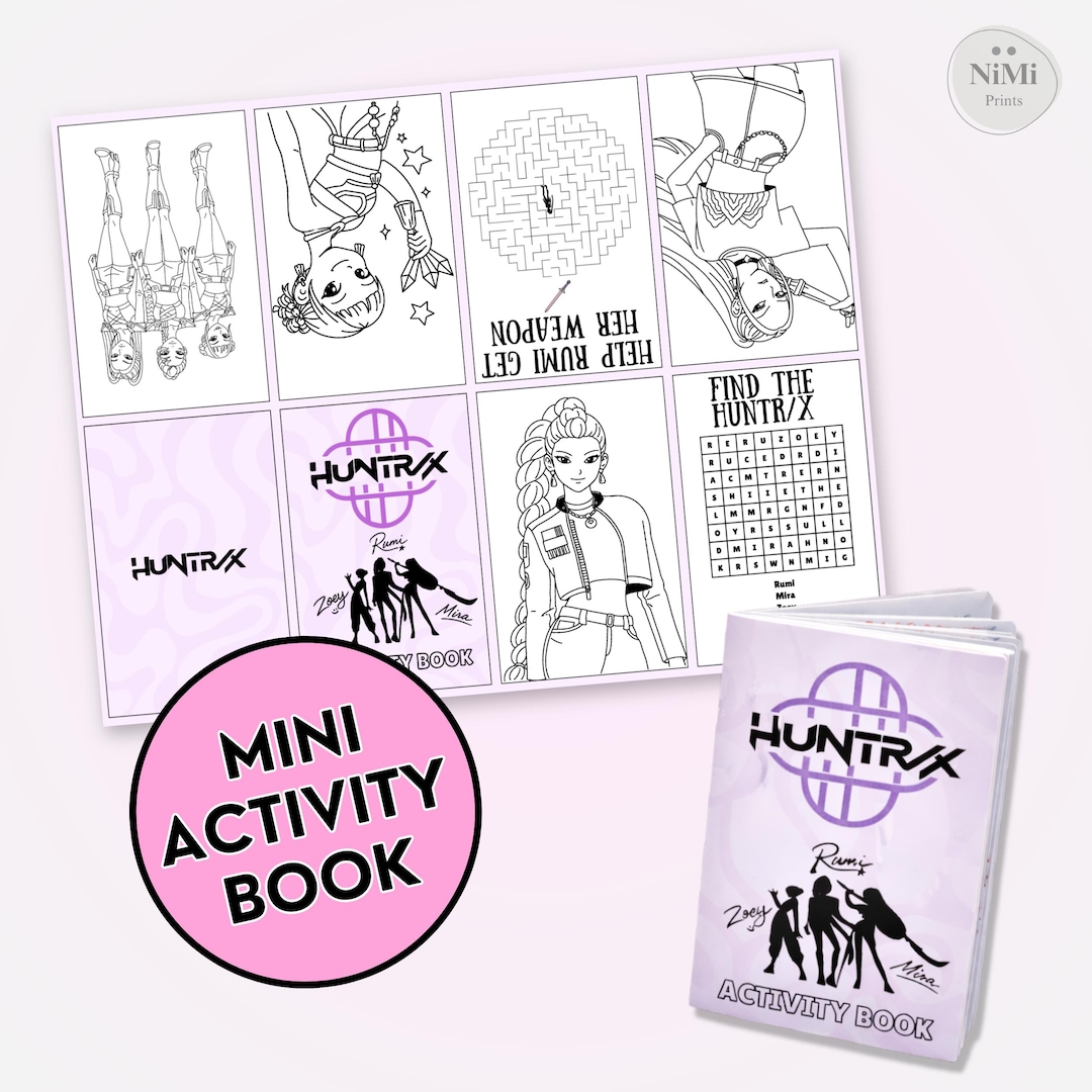 K-pop Demon Hunters Mini Activity and Colouring Book | Printable Kids ...