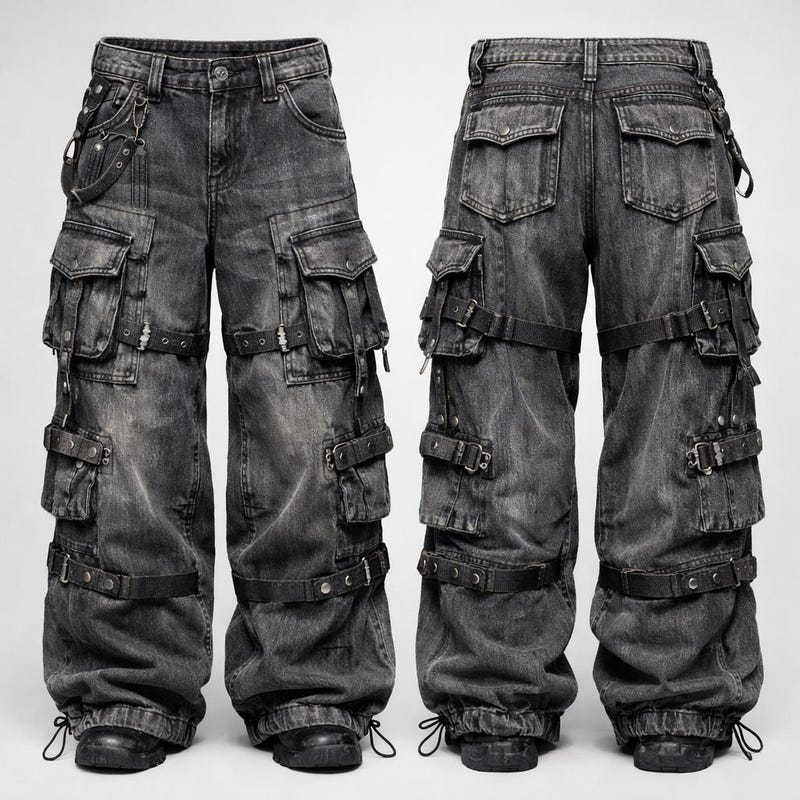 Baggy Goth Jeans - Etsy