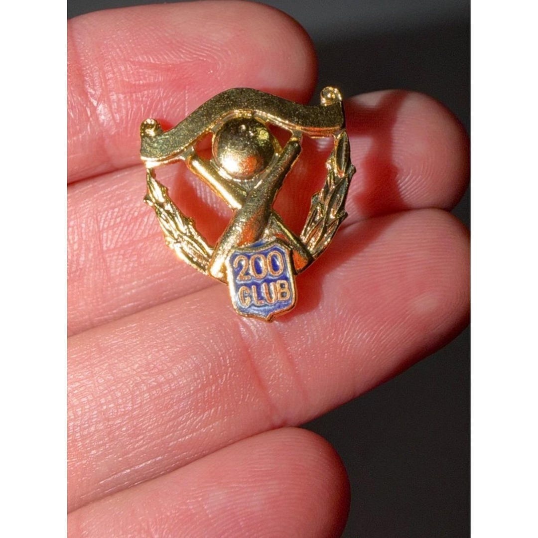 Vintage Gold Tone '200 Club' Bowling Pin & Ball Pin - Etsy