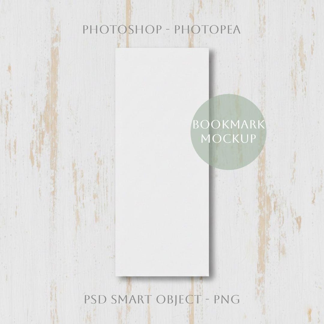 Single 2x6 Bookmark Mockup - Printable Bookmark Mockup Bookmark Mock up ...
