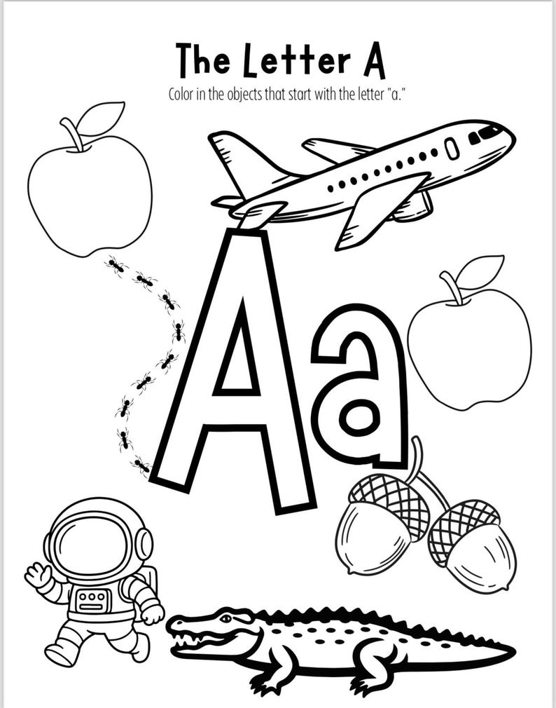 ABC Alphabet Coloring Pages for Kids | Preschool Learning Printables ...