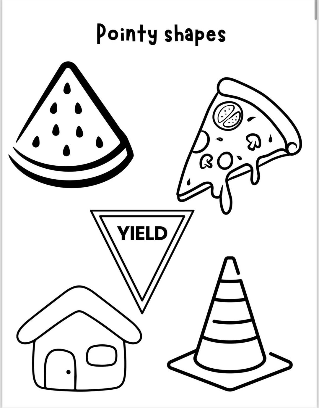 2D Shapes Coloring Pages | Preschool Geometry Learning (digital Download) - Etsy Canada