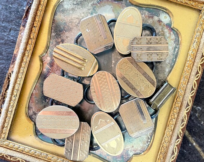 Lovely Oval Antique Cufflink Bracelet Edwardian Golds Victorian Cuff ...