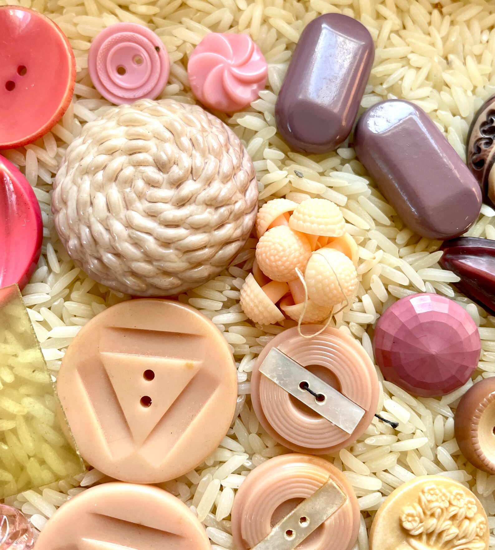 Celluloid Vintage Buttons Pinks Purples Some Plastic Antique 4 Oz ...
