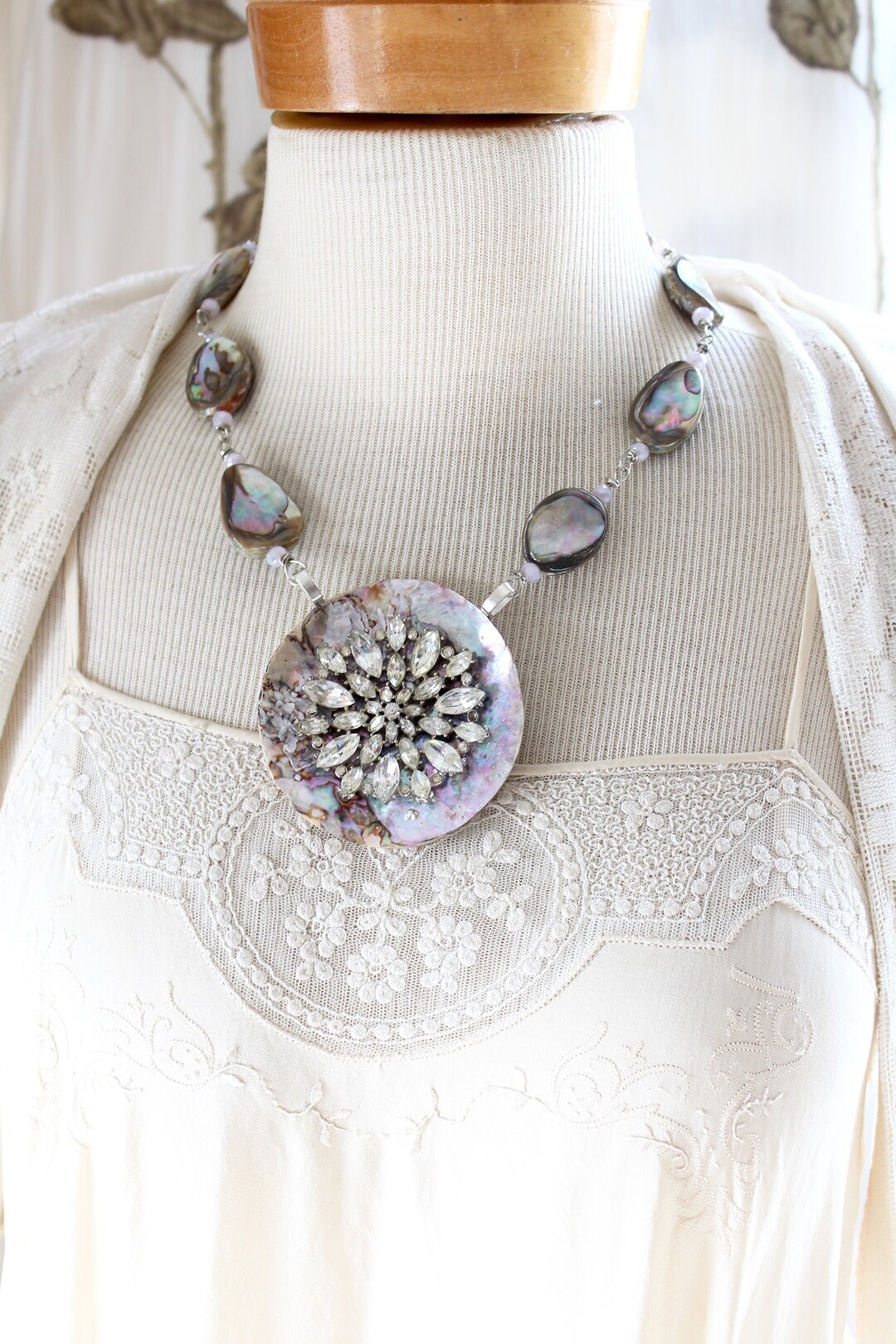 Gorgeous Statement Abalone Paua Shell Necklace Brilliant - Etsy