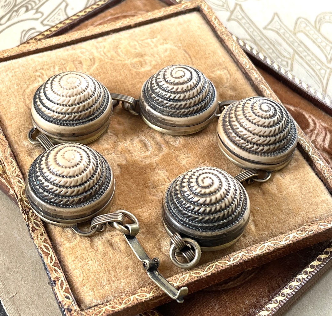Antique Button Bracelet Celluloid Bubble Top Vintage Molded - Etsy