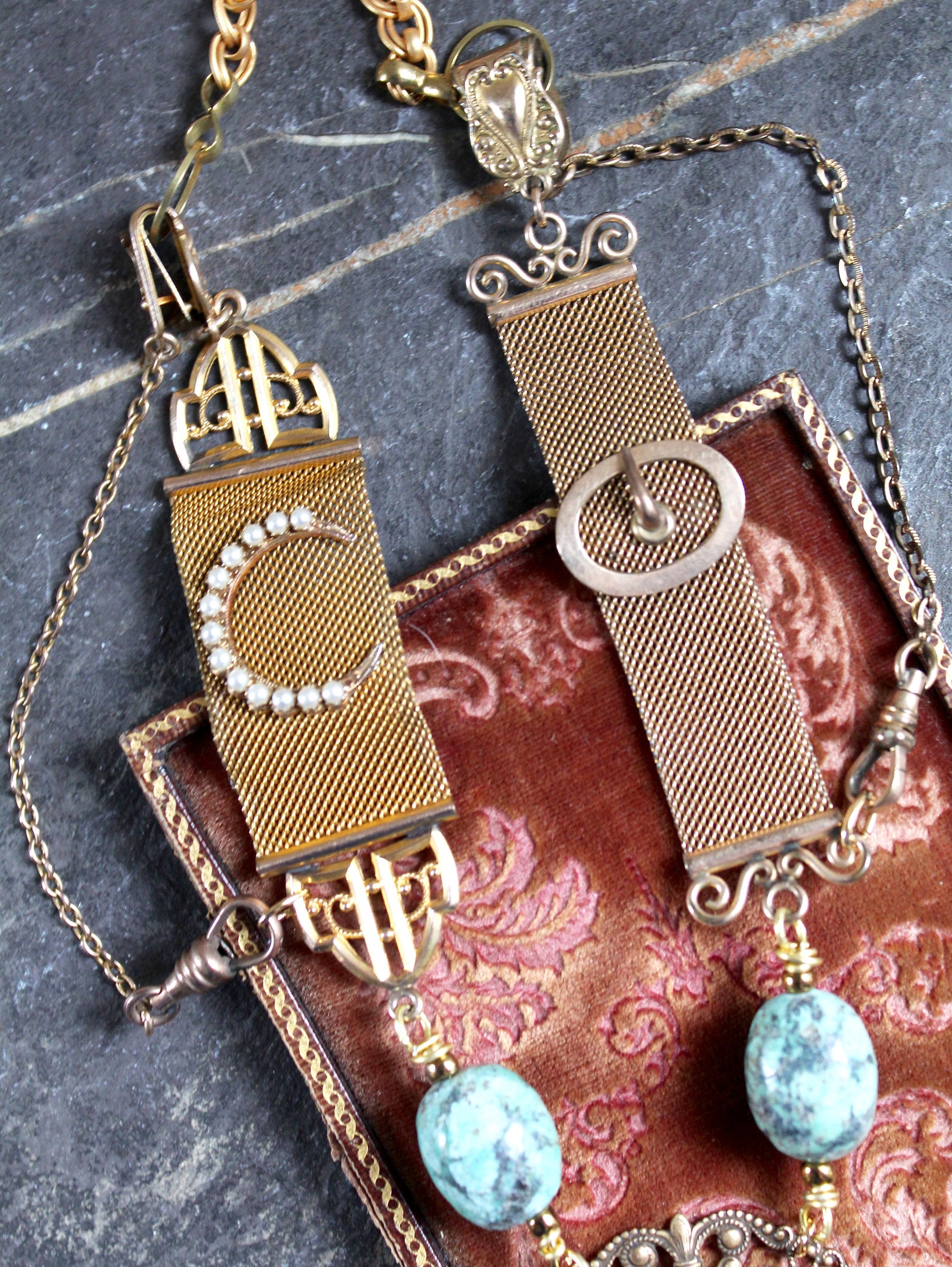 Gorgeous Antique Watch Fob Steampunk Necklace Gay Nineties - Etsy