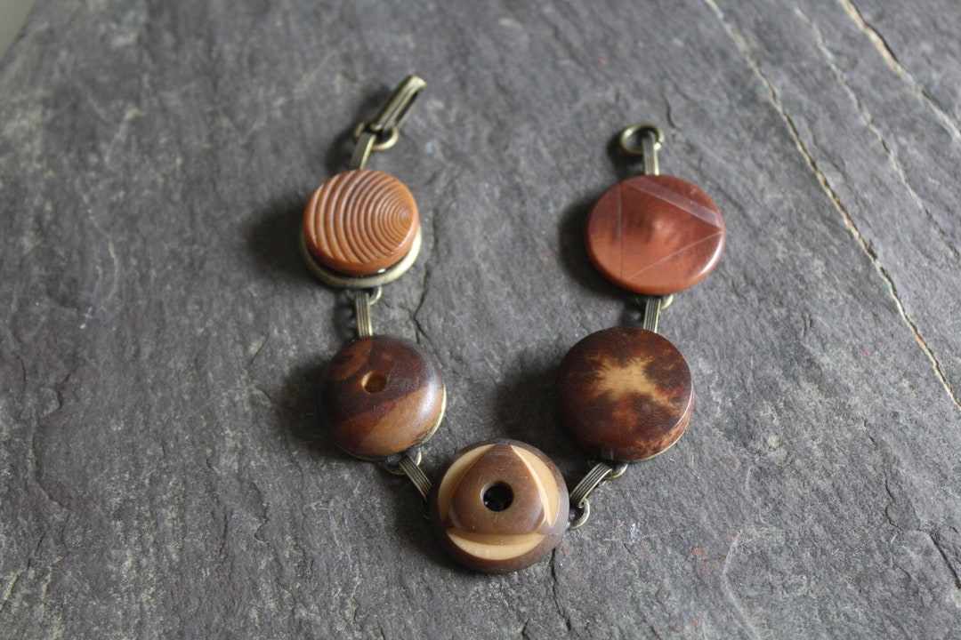 Vegetable Ivory Antique Button Bracelet Jewelry, Vintage, Victorian ...