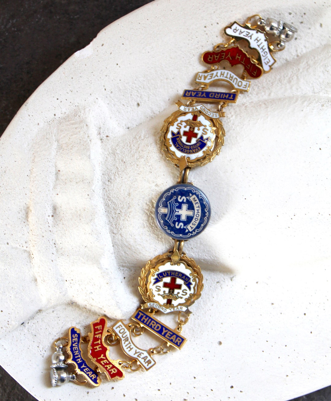 Sunday School Bracelet, Little System Pins, Double Magnetic Clasp ...