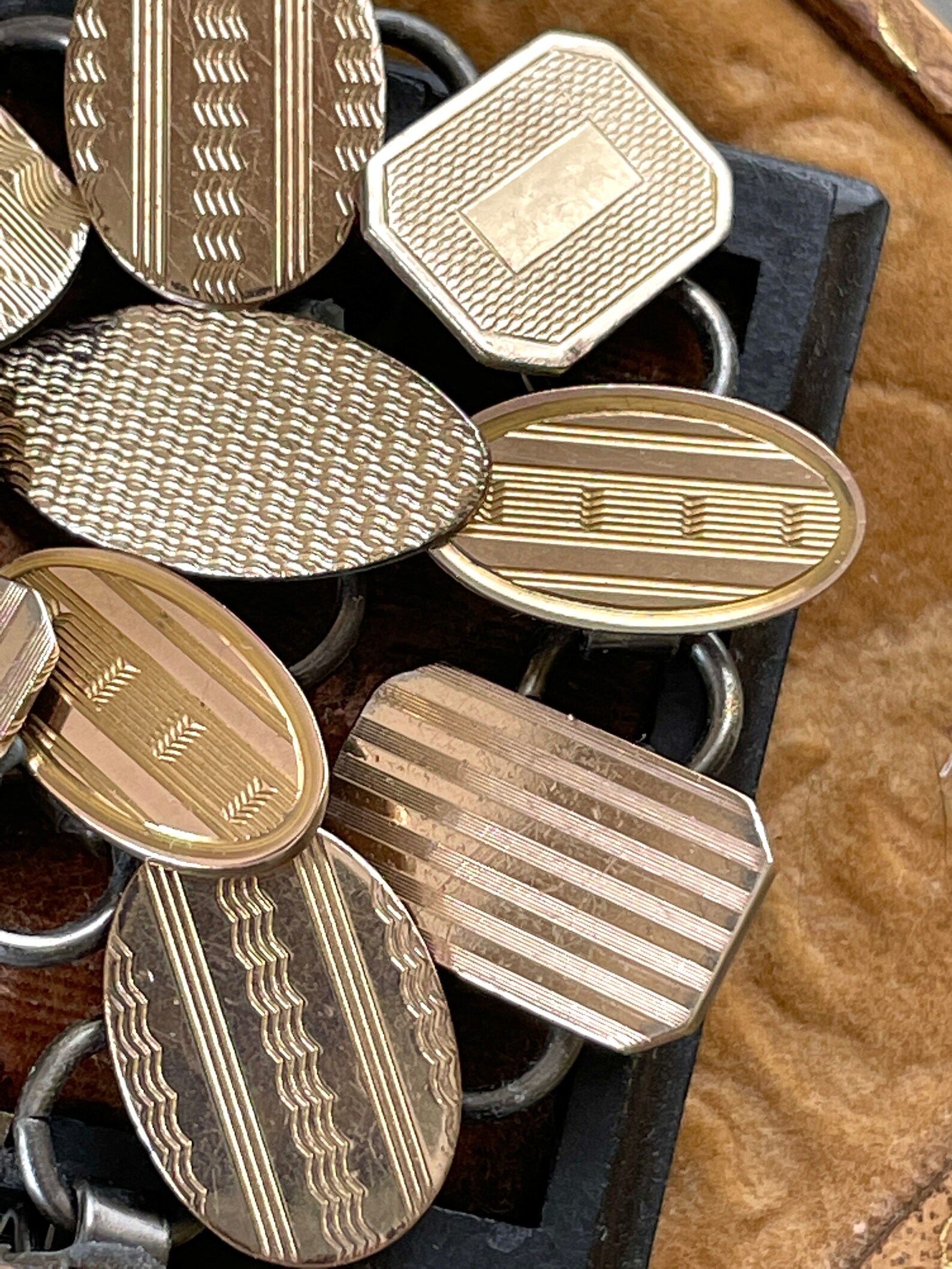 Stunning Oval Antique Cufflink Bracelet Edwardian Golds - Etsy