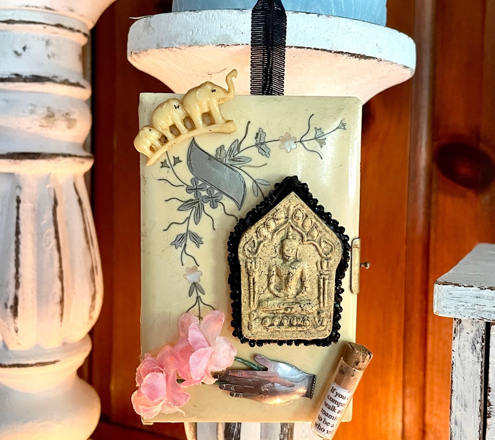 Celluloid Missal Buddha Wall Shrine Altar Antique Inspiration Spiritual ...