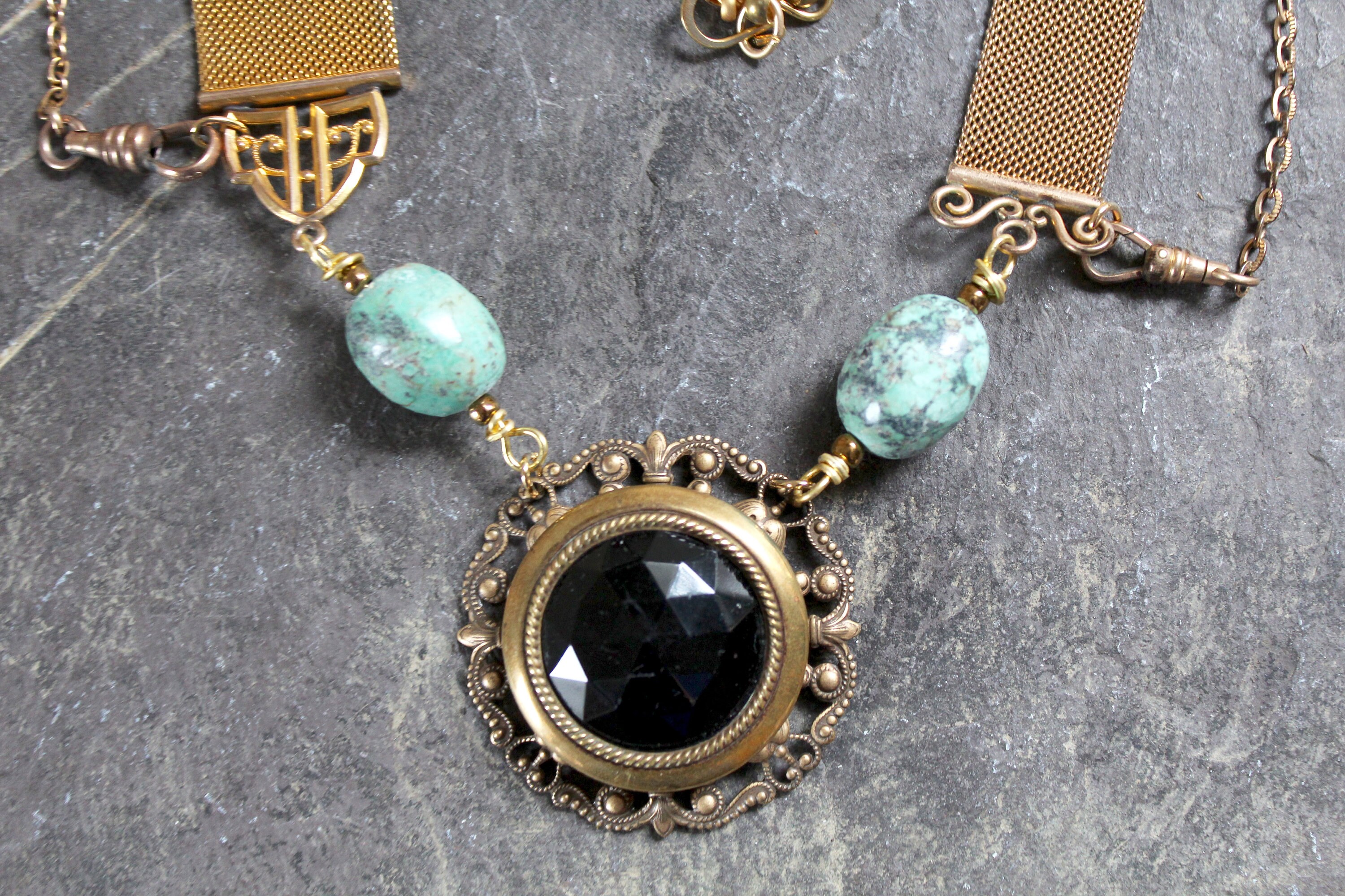 Gorgeous Antique Watch Fob Steampunk Necklace Gay Nineties | Etsy