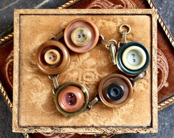 Vegetable Ivory Antique Button Bracelet Jewelry Vintage - Etsy